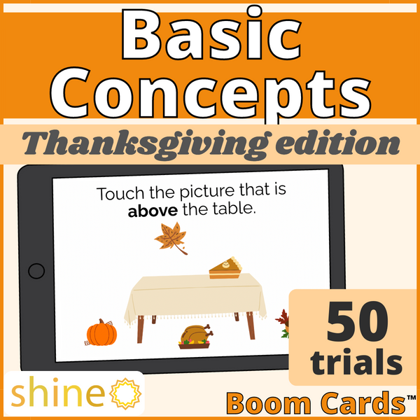 Thanksgiving Basic Concepts – Shine Speech Activities