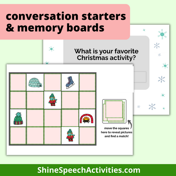 Christmas Language Activities – Shine Speech Activities