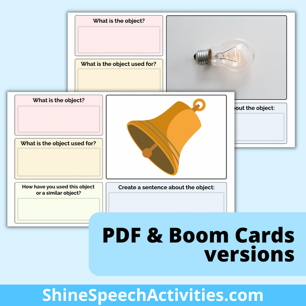 Object Functions – Shine Speech Activities Object Functions – Shine Speech Activities