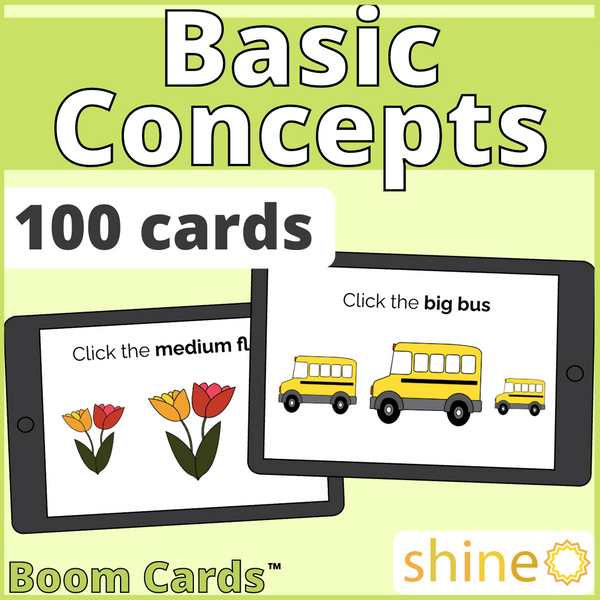 Basic Concepts Big, Medium, Small – Shine Speech Activities