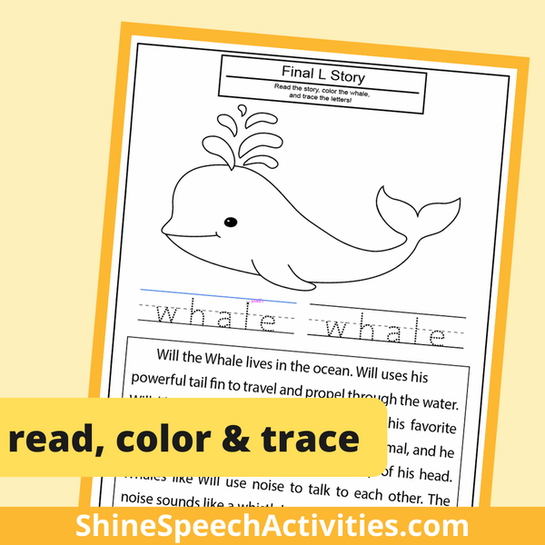 FREE L Articulation Activity – Shine Speech Activities