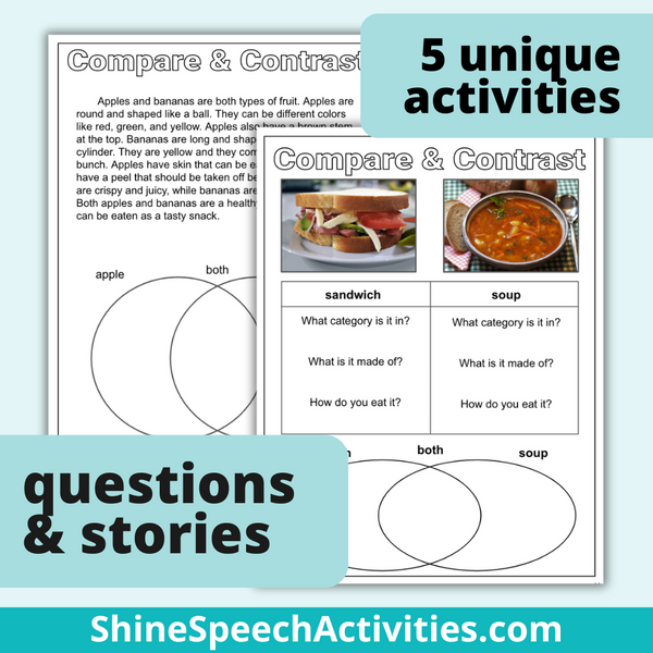 Compare and Contrast – Shine Speech Activities