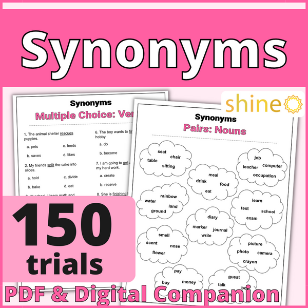 Synonyms – Shine Speech Activities