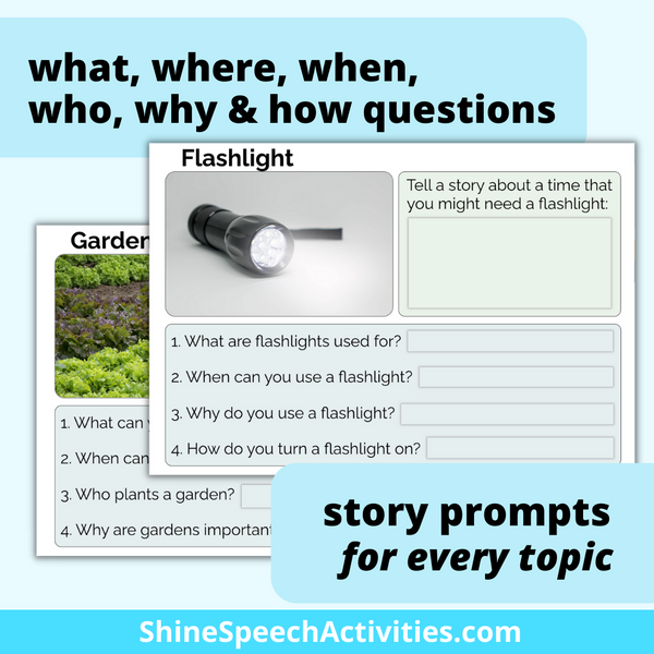 Topics & Questions – Shine Speech Activities