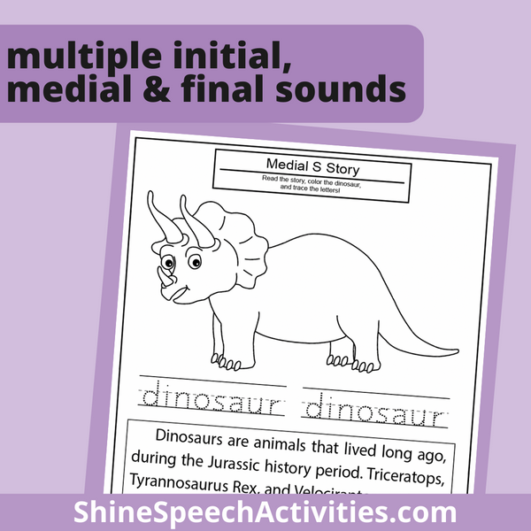 FREE S Articulation Activity – Shine Speech Activities