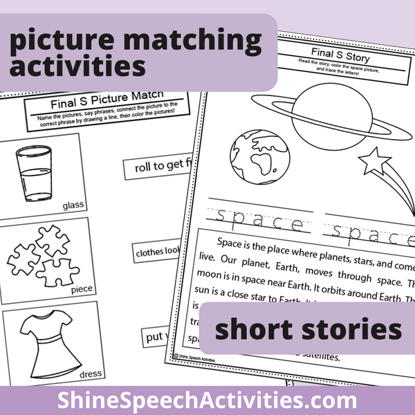 S Articulation Speech Therapy Activities – Shine Speech Activities