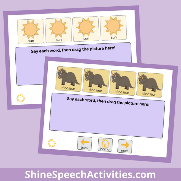 S Articulation Words & Phrases – Shine Speech Activities