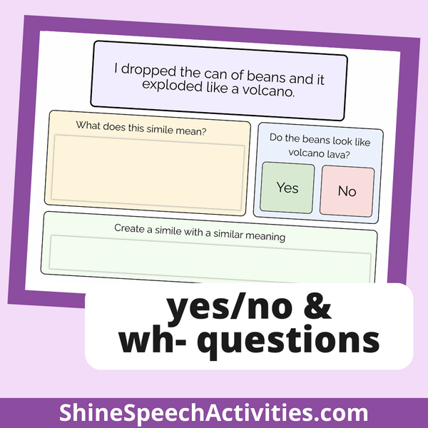 Similes & Figurative Language – Shine Speech Activities